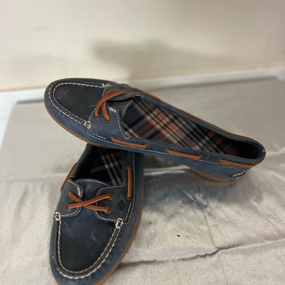 Sperry | Shoes | Sperry Blue And Brown Boat Shoes With Nautical Style ...